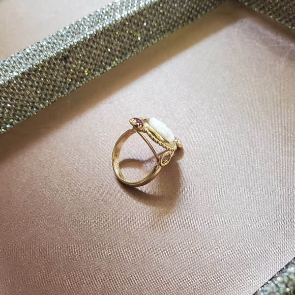 Jewelry | Vintage 14k Gold Cameo Ruby Ring | Poshmark